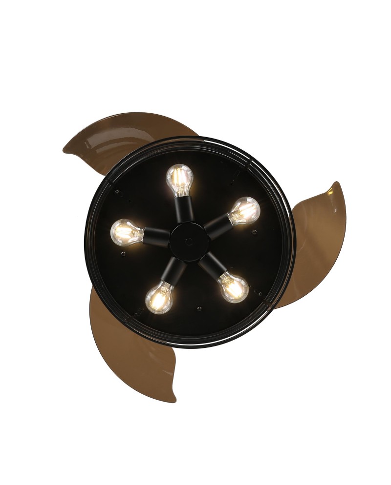 Cusp Barn Modern Industrial 42-In Retractable Ceiling Fan with Remote ...