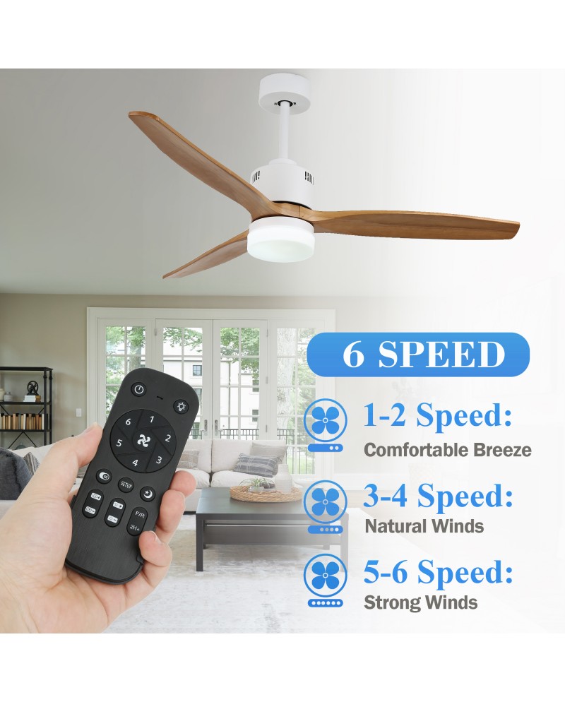 Cusp Barn 52" Indoor and Outdoor Wood Ceiling Fan with Lights Remote 3 ...
